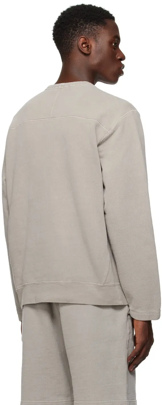 Stone Island Gray Patch Sweatshirt In V0064 Dust - 37% Off